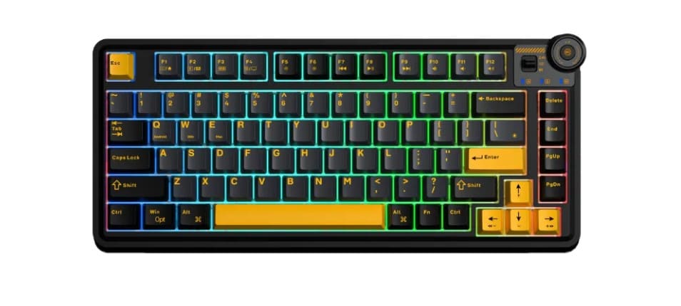 BÀN PHÍM CƠ AULA AU75 GAMING 3 MODE | Phiên bản màu Đen+xám+cam/ Star Vector Switch, Chính hãng ...